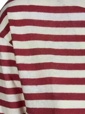 Majestic Filatures Striped Boat-neck T-shirt - Red