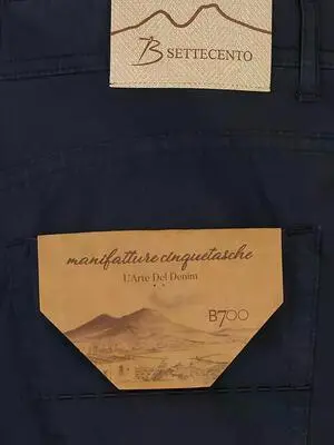 B SETTECENTO Logo-patch Five-pocket Trousers