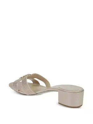 Rene Caovilla Crystal-embellished Block Heel Sandals