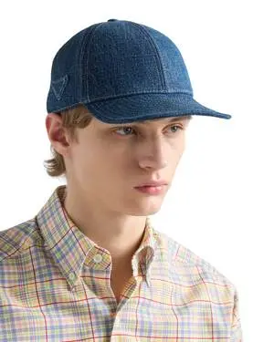 Prada Denim Baseball Cap - Navy