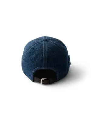 Prada Denim Baseball Cap - Navy