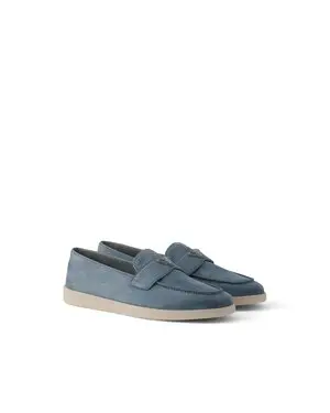 Prada Suede Loafers - Denim