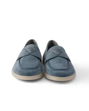 Prada Suede Loafers - Denim
