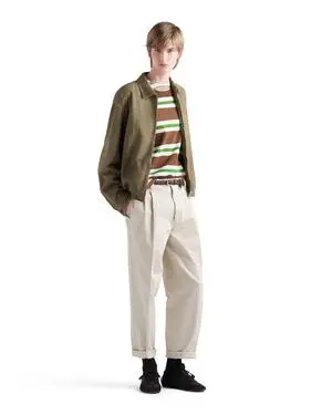 Prada Printed Cotton T-shirt - Cocoa/fern