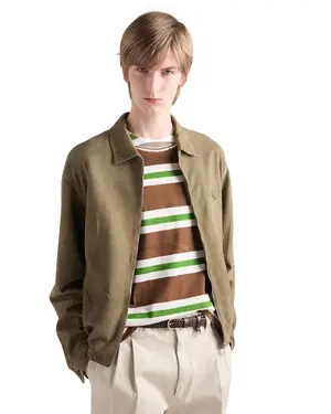 Prada Printed Cotton T-shirt - Cocoa/fern
