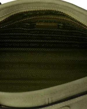 Prada Medium Nubuck Leather Handbag - Agave