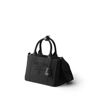Prada Small Cotton Canvas Bag - Black