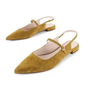 Intentionally Blank Escape Slingback Flats - Yellow