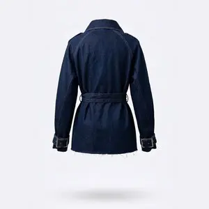 GOC DENIM Göç Denim Belted Short Trench Jacket
