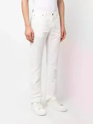 Brioni Five-pocket Slim-fit Trousers - White