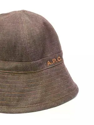A.p.c. Le Bob Bucket Hat With Logo Embroidery