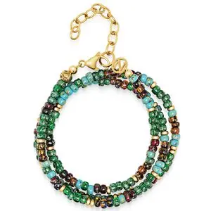 NIALAYA JEWELRY Miyuki Wrap Bracelet - Green