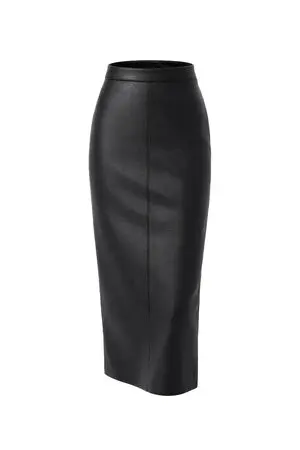 EXQUISE Leather Slim Fit Skirt