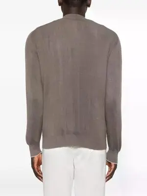 Brunello Cucinelli Ribbed Zip-fastening Cardigan - Brown