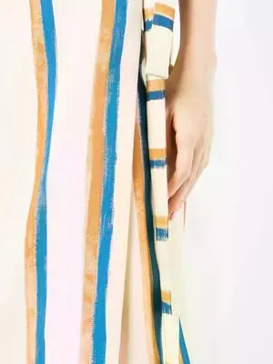Marni Striped Virgin Wool Wrap Skirt
