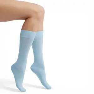 HIGH HEEL JUNGLE BY KATHRYN EISMAN Arcade Fine Knit Socks - Blue