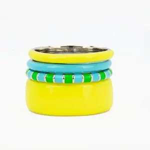 PINNOLE Seaside Stacking Rings - Green/blue