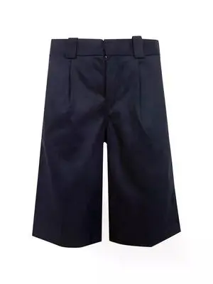 Dickies Pleated Logo-patch Shorts - Blue
