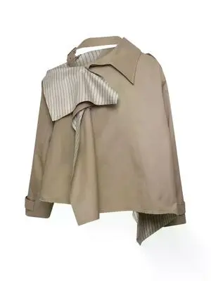 GRACE ELWOOD Asymmetric Jacket With Frayed Edges