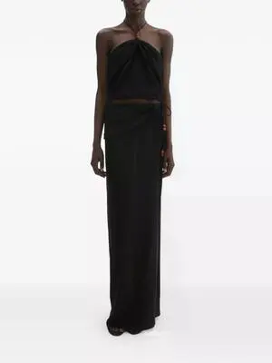 Magda Butrym Beaded Halterneck Top - Black
