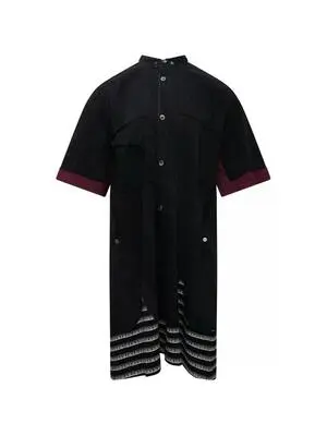 Undercover Striped-hem Shirt Dress