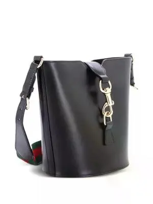 Gucci Jackie Web Leather Bucket Bag
