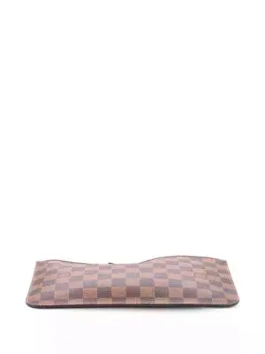 LOUIS VUITTON Neverfull Pochette Damier Large Pouch - Brown