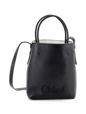 Chloé Sense Tote Leather Micro Satchel - Black