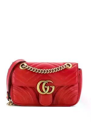 Gucci Gg Marmont Mini Crossbody Bag - Red