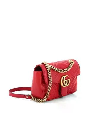 Gucci Gg Marmont Mini Crossbody Bag - Red