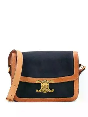 Celine Triomphe Canvas Shoulder Bag - Blue