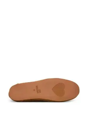 Moschino Suede Faux Lace-up Loafers - Brown
