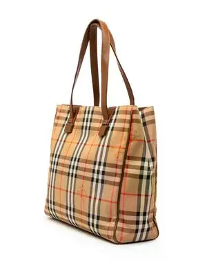 Burberry Haymarket Check Canvas Tote Bag