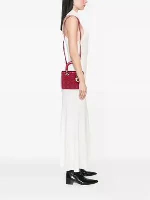 Dior 2017 Small Lambskin My Abcdior Lady Satchel - Red