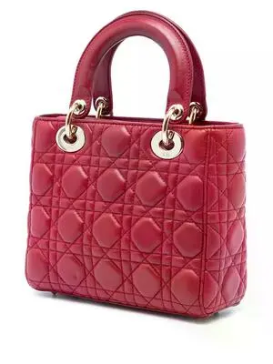 Dior 2017 Small Lambskin My Abcdior Lady Satchel - Red