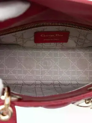Dior 2017 Small Lambskin My Abcdior Lady Satchel - Red