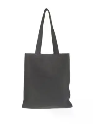 Fendi Leather Roma Flat Tote Bag - Grey