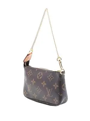 LOUIS VUITTON 2021 Monogram Mini Pochette Accessoires Handbag - Brown