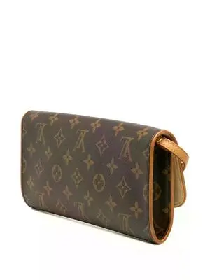 LOUIS VUITTON 1999 Monogram Pochette Twin Gm Crossbody Bag - Brown