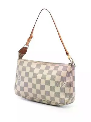LOUIS VUITTON 2009 Damier Azur Pochette Accessoires Shoulder Bag - Blue