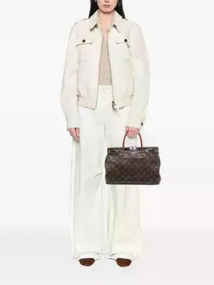 LOUIS VUITTON 2015 Monogram Pallas Mm Satchel - Brown