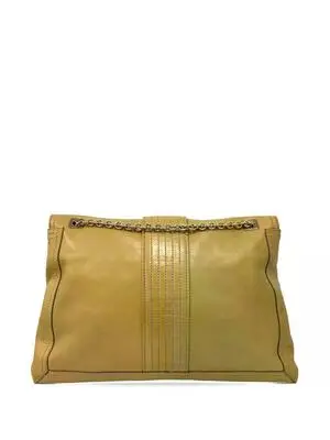 Fendi 2000-2010 Leather Maxi Baguette Shoulder Bag