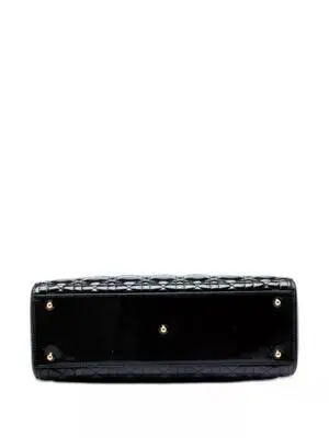 Dior Large Cannage Lady Satchel - Black