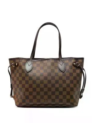 LOUIS VUITTON 2008 Damier Ebene Neverfull Pm Tote Bag - Brown
