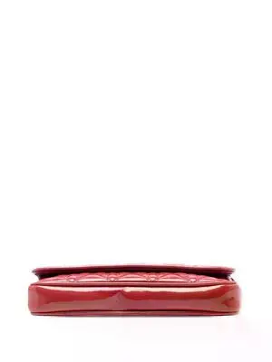 Dior 2011 Patent Cannage Lady Wallet On Chain - Red