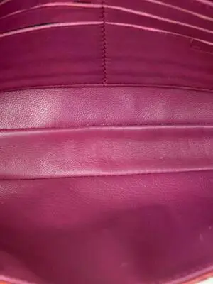 Dior 2011 Patent Cannage Lady Wallet On Chain - Red