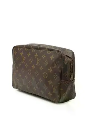 LOUIS VUITTON 1982 Monogram Trousse Toilette 28 Clutch - Brown