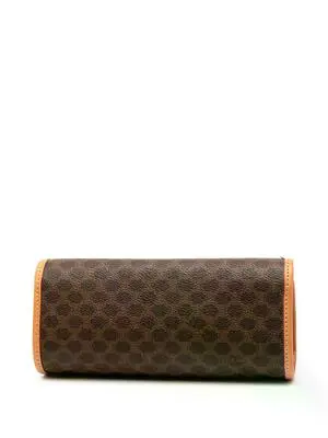Celine 1999 Macadam Coated Canvas Clutch Bag - Brown