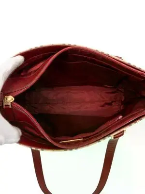 Burberry House Check Canvas Tote Bag - Red