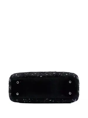 Dior 2014 Mini Fabric Lame Lady Satchel - Black